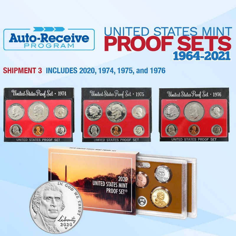 United States Mint Proof Set Auto-Receive 1964-2021
