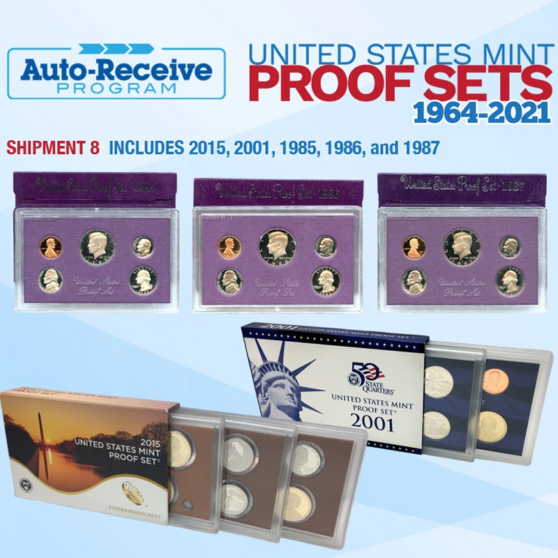 United States Mint Proof Set Auto-Receive 1964-2021
